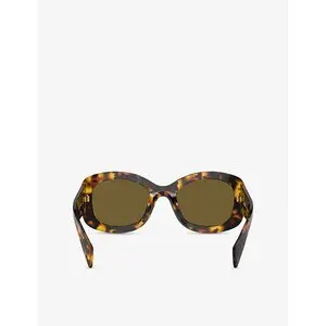 Prada Butterfly-frame Acetate Sunglasses - Yellow