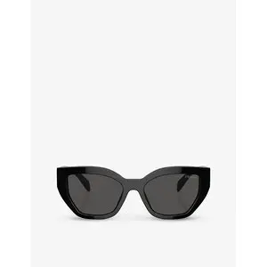 Prada Butterfly-frame Acetate Sunglasses - Black