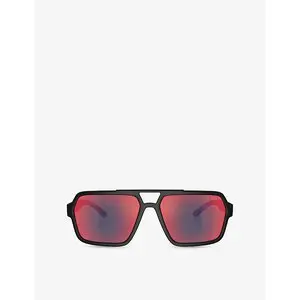 Prada Pilot-frame Injected Sunglasses - Black