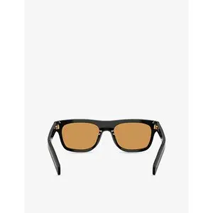 Prada Pillow-frame Acetate Sunglasses - Black
