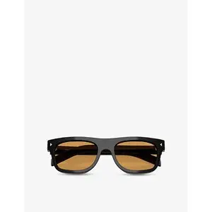 Prada Pillow-frame Acetate Sunglasses - Black