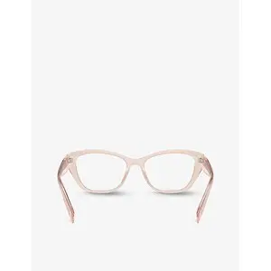 Prada Pr 19wv Cat-eye Acetate Glasses - Pink