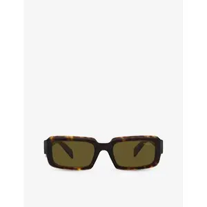 Prada Pr 27zs Rectangle Sunglasses - Brown
