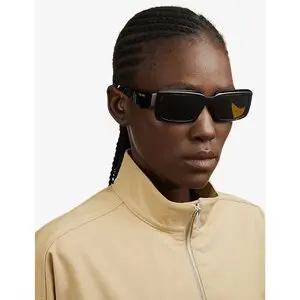Prada Pr 27zs Tortoiseshell Acetate Rectangle Frame Sunglasses - Brown
