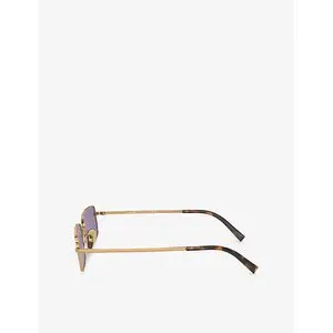 Prada Rectangle Metal Sunglasses