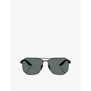 Prada Pilot-frame Metal Sunglasses - Black