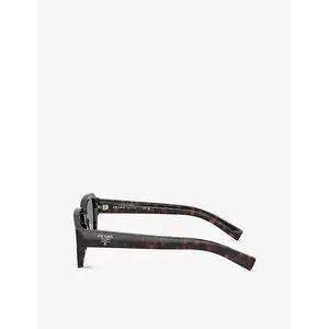 Prada Rectangle-frame Acetate Sunglasses - Brown