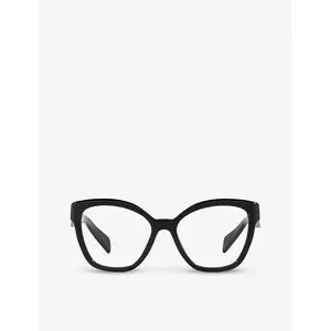 Prada Pr 20zv Cat-eye Acetate Eyeglasses - Black