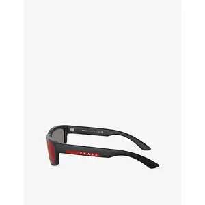 Prada Ps 05zs Rectangular Sunglasses - Black