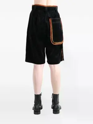 COMMUNS Velour Pleated Shorts