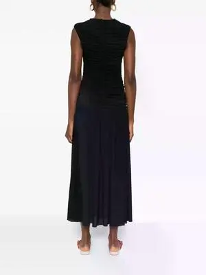 Sandro Ruched Jersey Maxi Dress