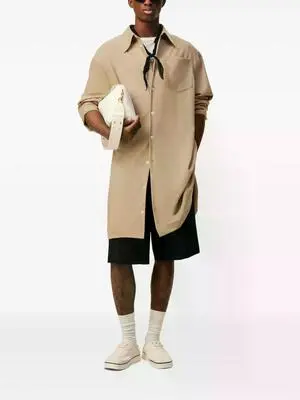 AMI Paris De Coeur Button Pocket Shirt Dress