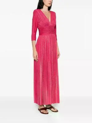 Liu Jo Long Pleated Lurex Dress