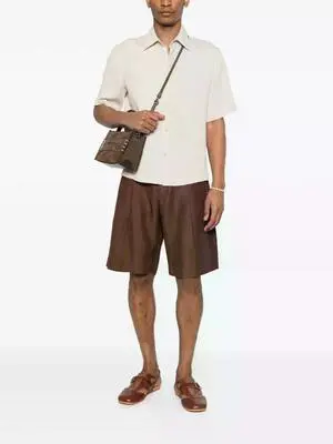 Sandro Crinkled-effect Shirt With Shark Collar