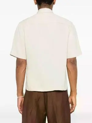 Sandro Crinkled-effect Shirt With Shark Collar