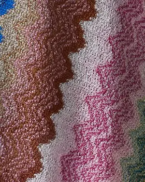 Missoni Striped Viscose-blend Poncho With Fringe