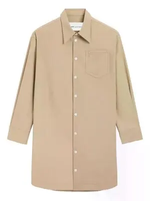 AMI Paris De Coeur Button Pocket Shirt Dress