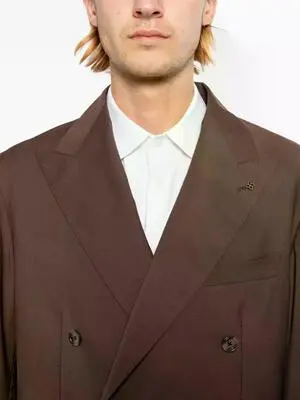 Tagliatore Wool Double-breasted Suit - Brown