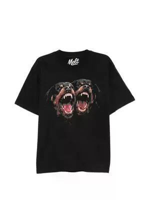 MELT Dog-print T-shirt - Black