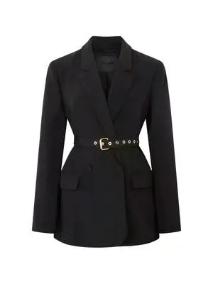 Liu Jo Belted Double-breasted Blazer - Black