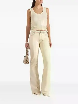 Manière De Voir Maniere De Voir Abbie Contrast-stitch Bootcut Jeans - Neutrals