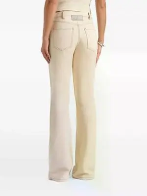 Manière De Voir Maniere De Voir Abbie Contrast-stitch Bootcut Jeans - Neutrals