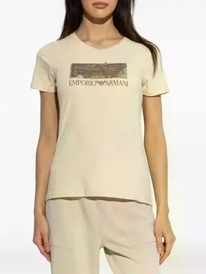 EA7 Sequin-logo T-shirt