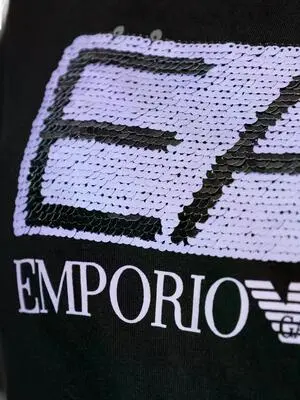 EA7 Sequin-logo T-shirt
