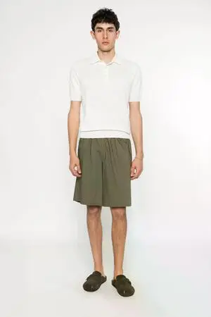 Imperial Elasticated Cotton Shorts - Green