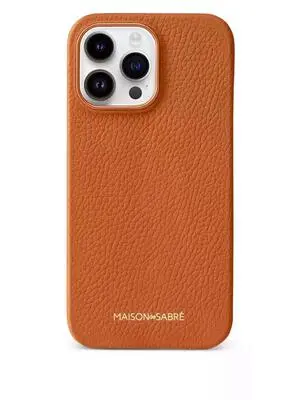 MAISON DE SABRE Iphone 15 Pro Max Leather Phone Case - Brown
