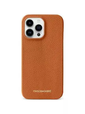 MAISON DE SABRE Iphone 15 Pro Max Leather Phone Case - Brown