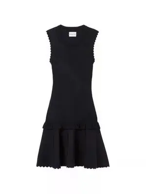 Claudie Pierlot Scalloped Ruffled Knit Dress
