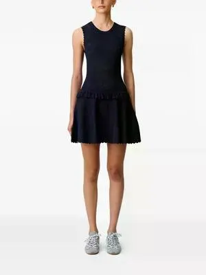 Claudie Pierlot Scalloped Ruffled Knit Dress