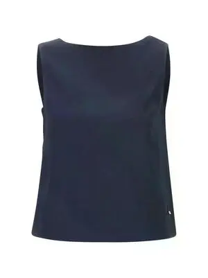 Herno Boat Neck Bows Blouse - Blue