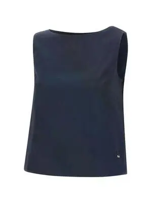 Herno Boat Neck Bows Blouse - Blue