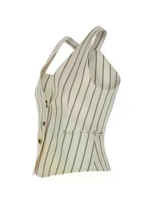 Marella Striped V-neck Gilet