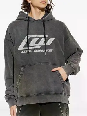 Off-White Logo-printed Hoodie - Grey