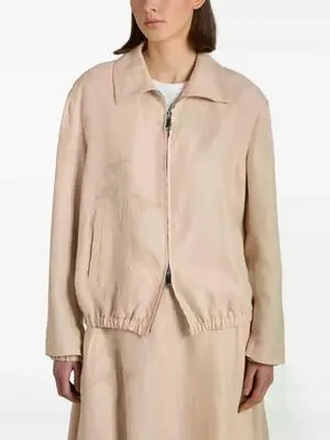 SLOWEAR Floral-embroidered Bomber Jacket