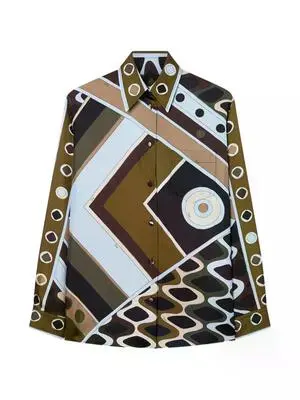 Emilio Pucci Geometric Print Silk Shirt