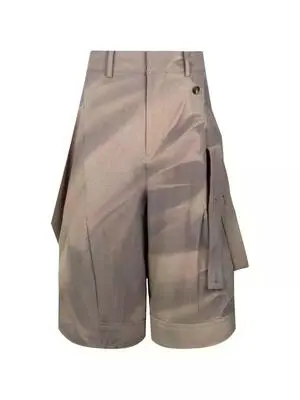 JIYONGKIM Layered Strap Half Shorts