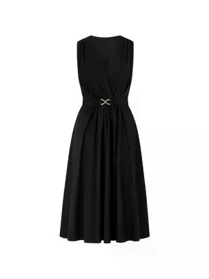 TWINSET Midi V-neck Belted Dress