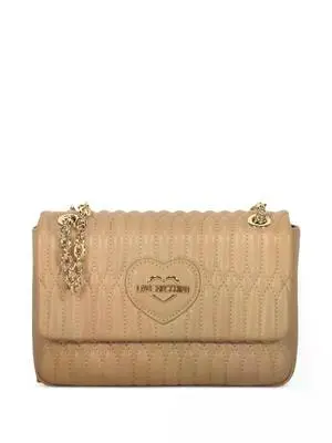 Moschino Quilted Heart Shoulder Bag - Neutrals