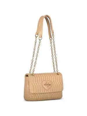 Moschino Quilted Heart Shoulder Bag - Neutrals
