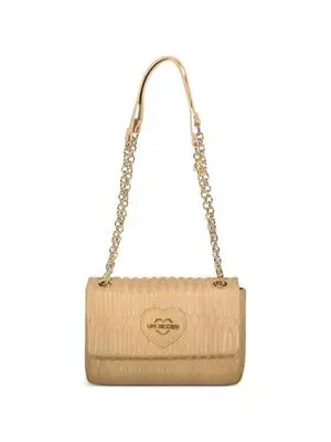 Moschino Quilted Heart Shoulder Bag - Neutrals
