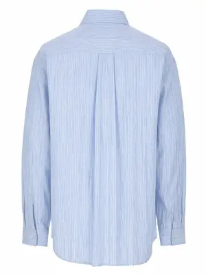 AMISH SUPPLIES Camicia Crinkled Cotton Shirt - Azure