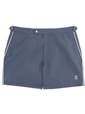 Brunello Cucinelli Costume Da Bagno Con Logo - Blue