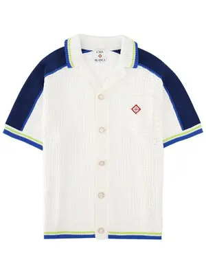 Casablanca Camicia In Crochet Con Logo - Multicolour