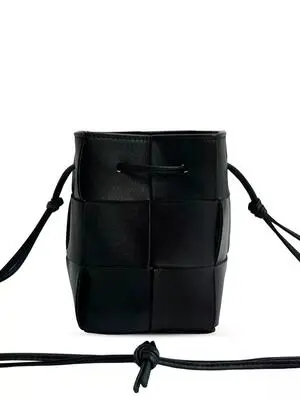 Bottega Veneta Bottega Veneta Mini Nappa Maxi Intrecciato Cassette Bucket Bag Black