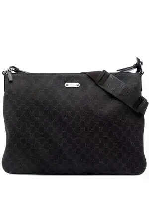 Gucci Gg Denim Crossbody Bag - Brown