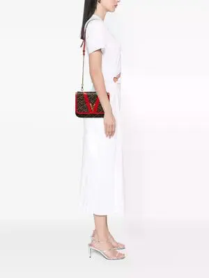 Versace La Greca Coated Canvas Virtus Satchel